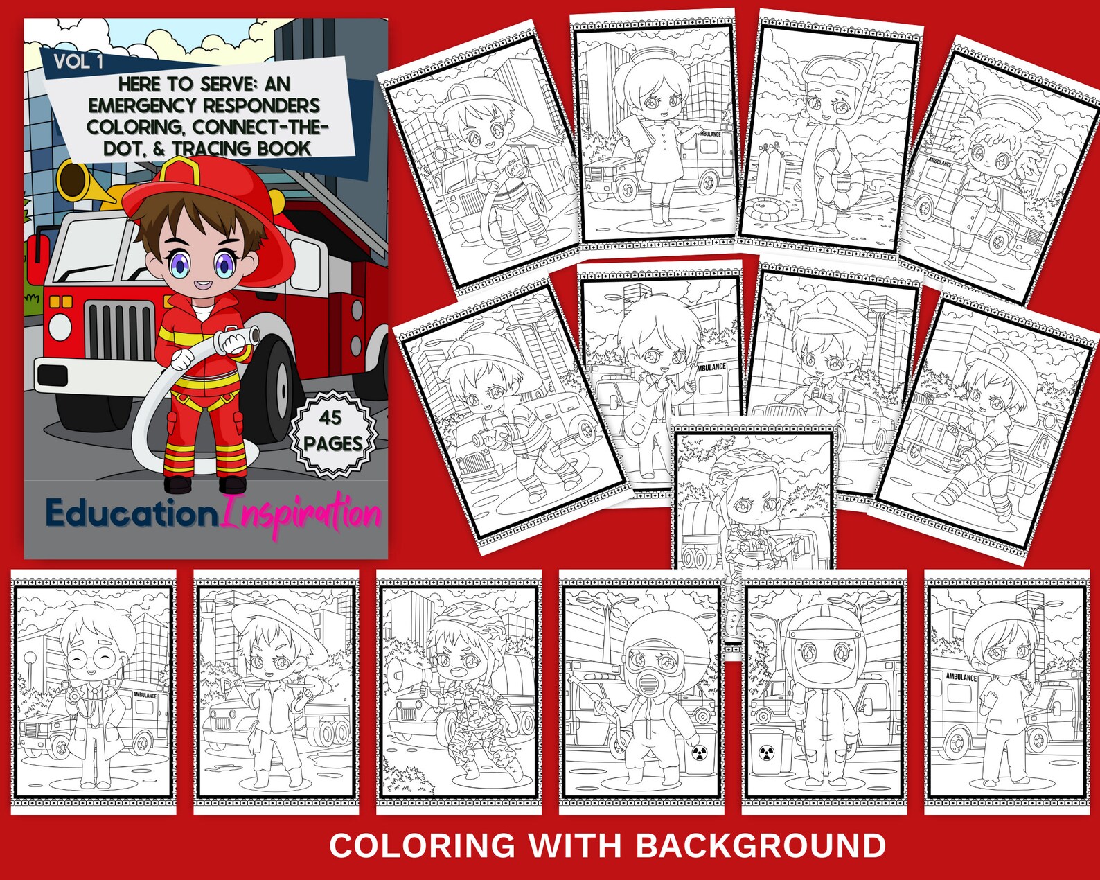 First Responder Coloring, Work Coloring, Health Coloring, Hero Coloring ...
