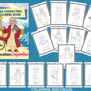 Bible Characters Coloring, Kids Bible Coloring, Bible Coloring ...