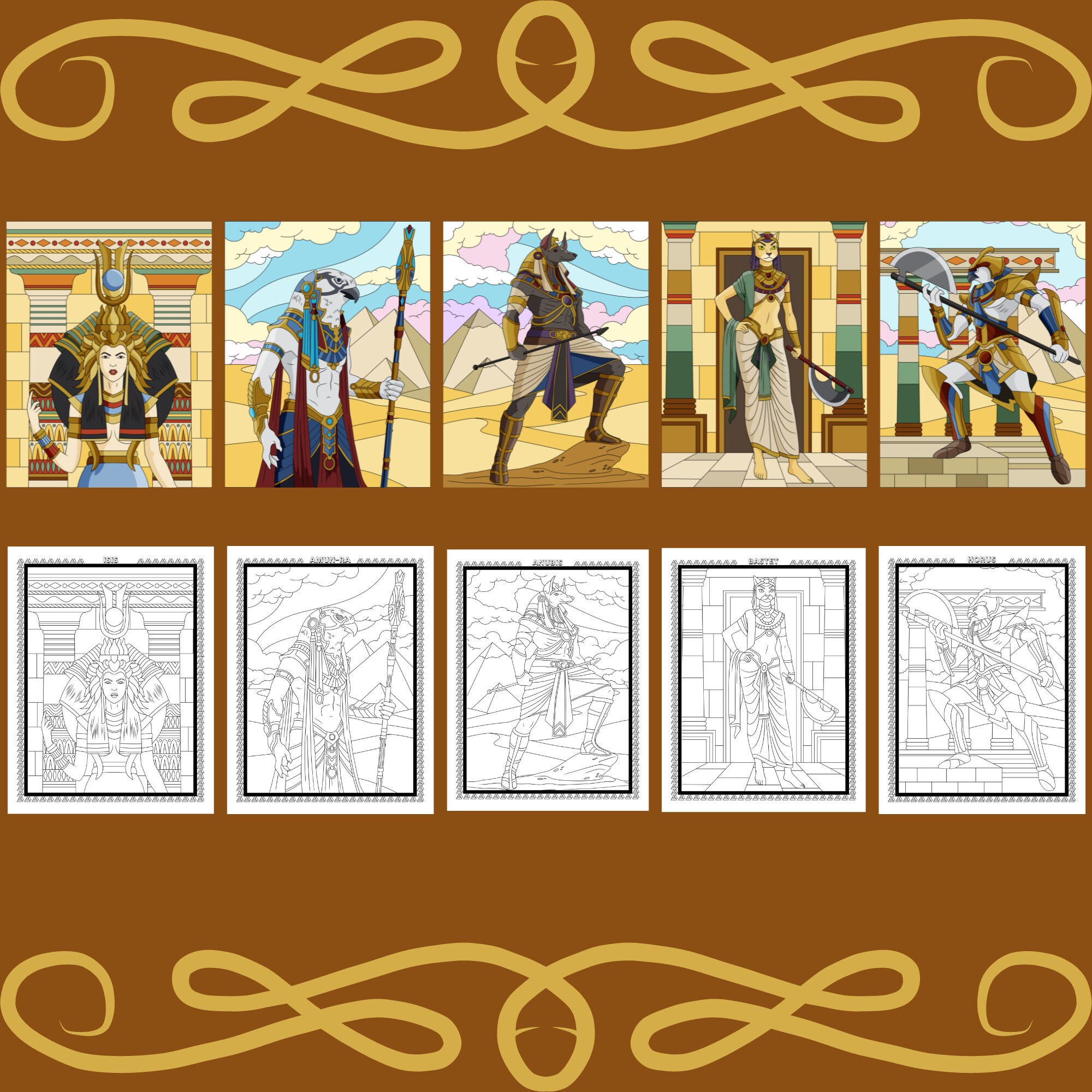 Egyptian Gods Coloring, Egyptian Coloring, Egyptian God Coloring ...