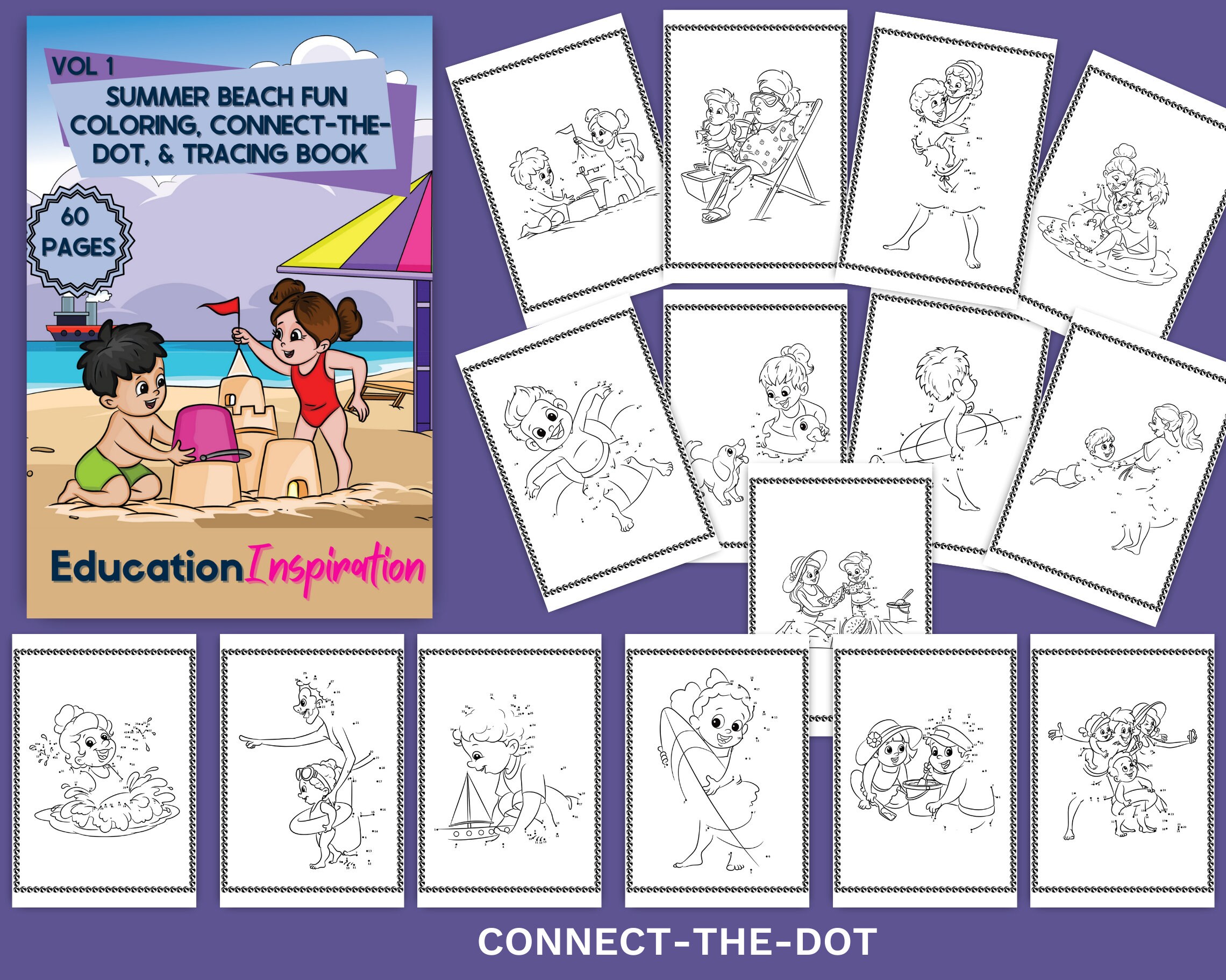 Summer Coloring, Beach Coloring, Summer Fun Coloring, Cute Coloring ...