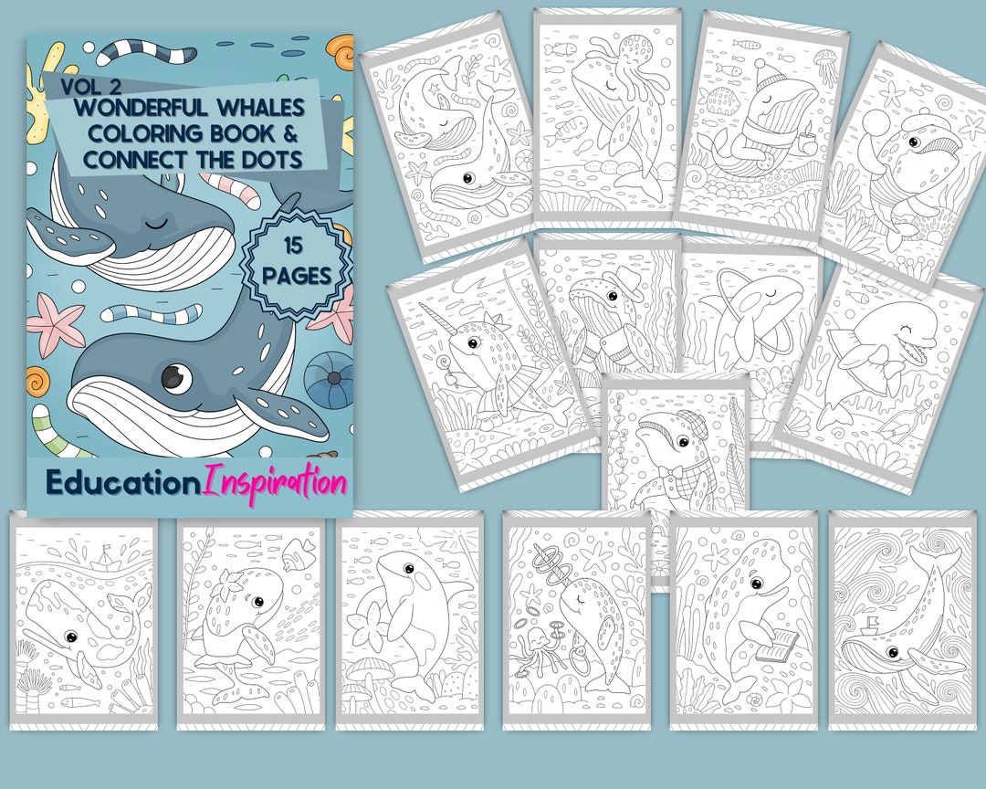 Wonderful Whales Coloring, Whale Coloring, Sea Coloring, Ocean Coloring ...