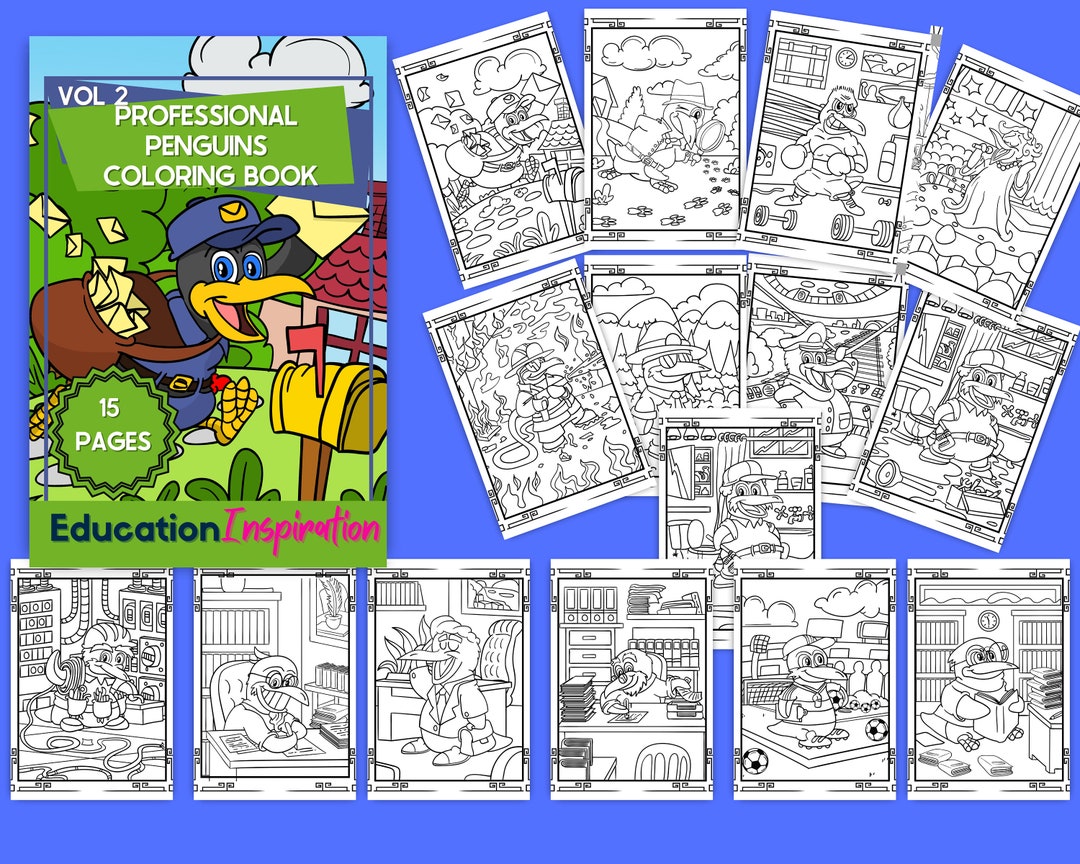 Professional Penguins Coloring, Penguin Coloring, Bird Coloring, Animal ...