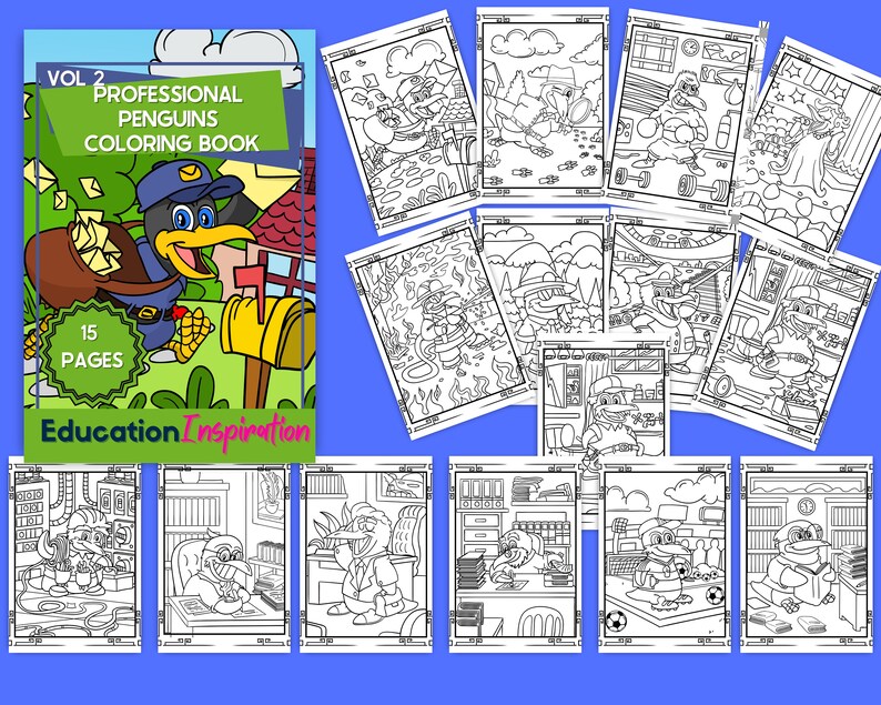 Professional Penguins Coloring, Penguin Coloring, Bird Coloring, Animal ...
