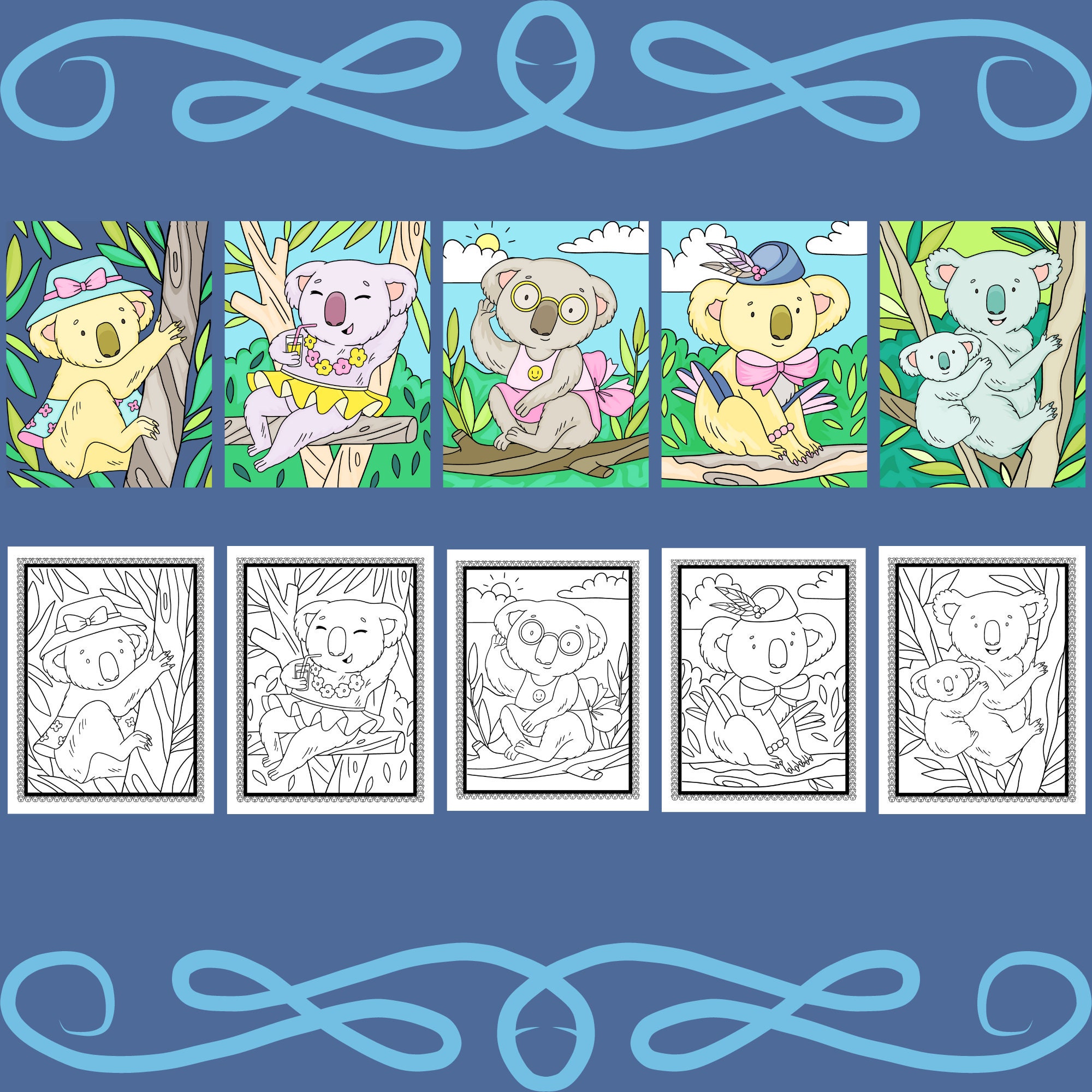 Cute Koalas Coloring, Koala Coloring, Animal Coloring, Australia ...