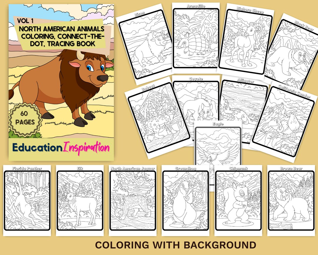 North American Animal Coloring, Animal Coloring, North American Animals ...