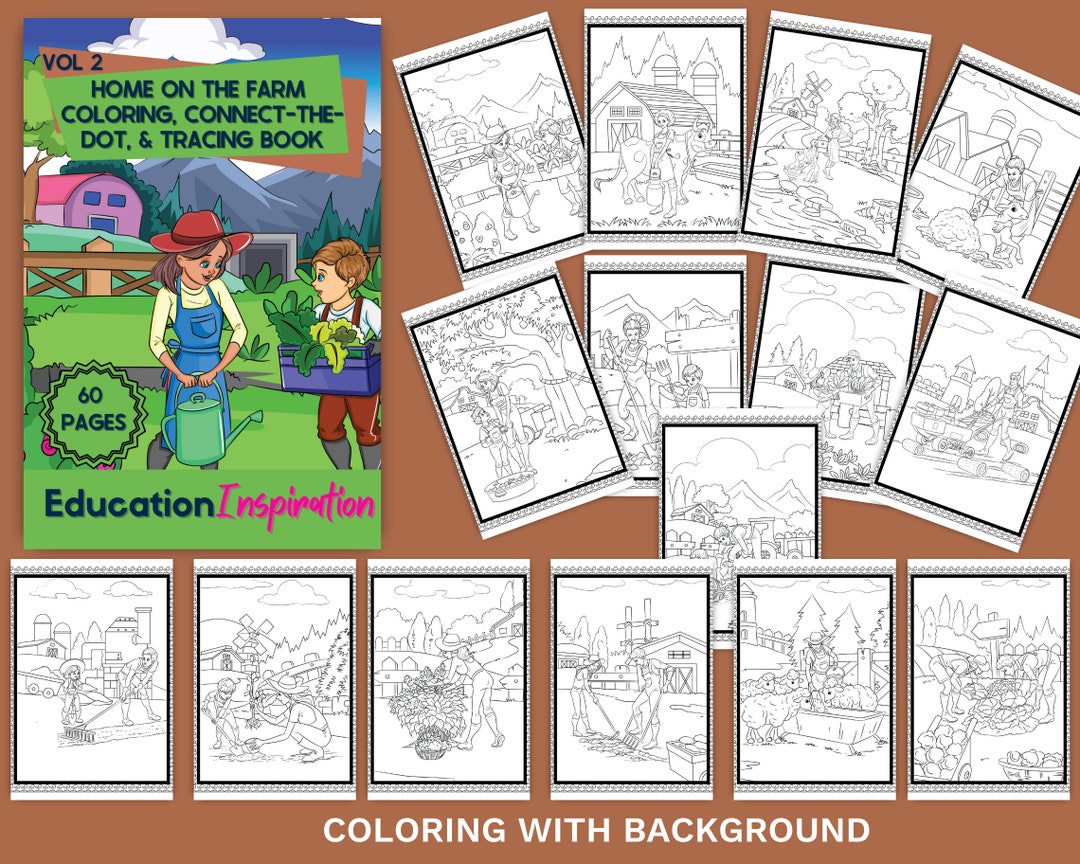 Homestead Farm Coloring, Farm Coloring, Farm Animal Coloring, Garden ...