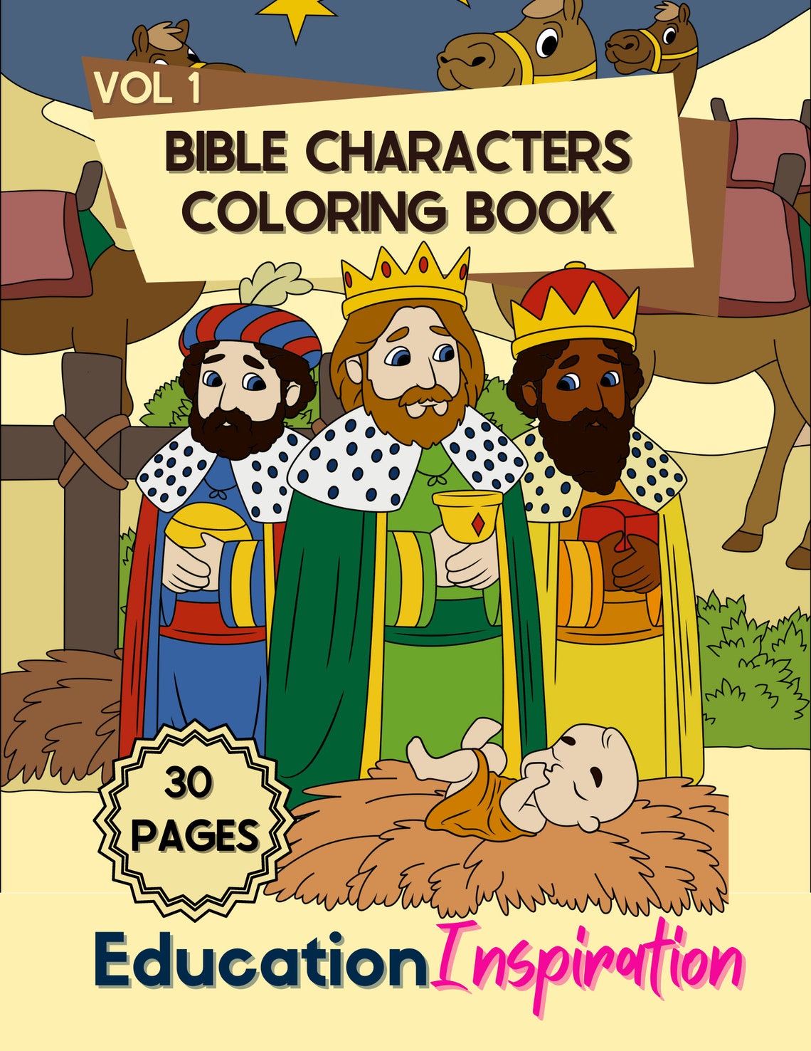 Bible Characters Coloring, Kids Bible Coloring, Bible Coloring ...