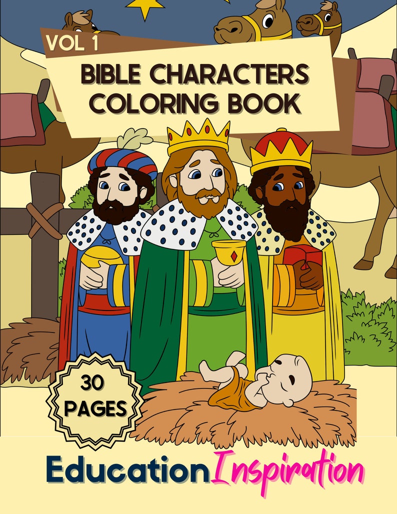Bible Characters Coloring, Kids Bible Coloring, Bible Coloring ...