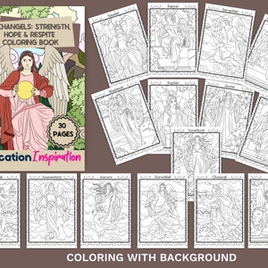 Archangel Coloring, Angel Coloring, Religious Coloring, Christian ...