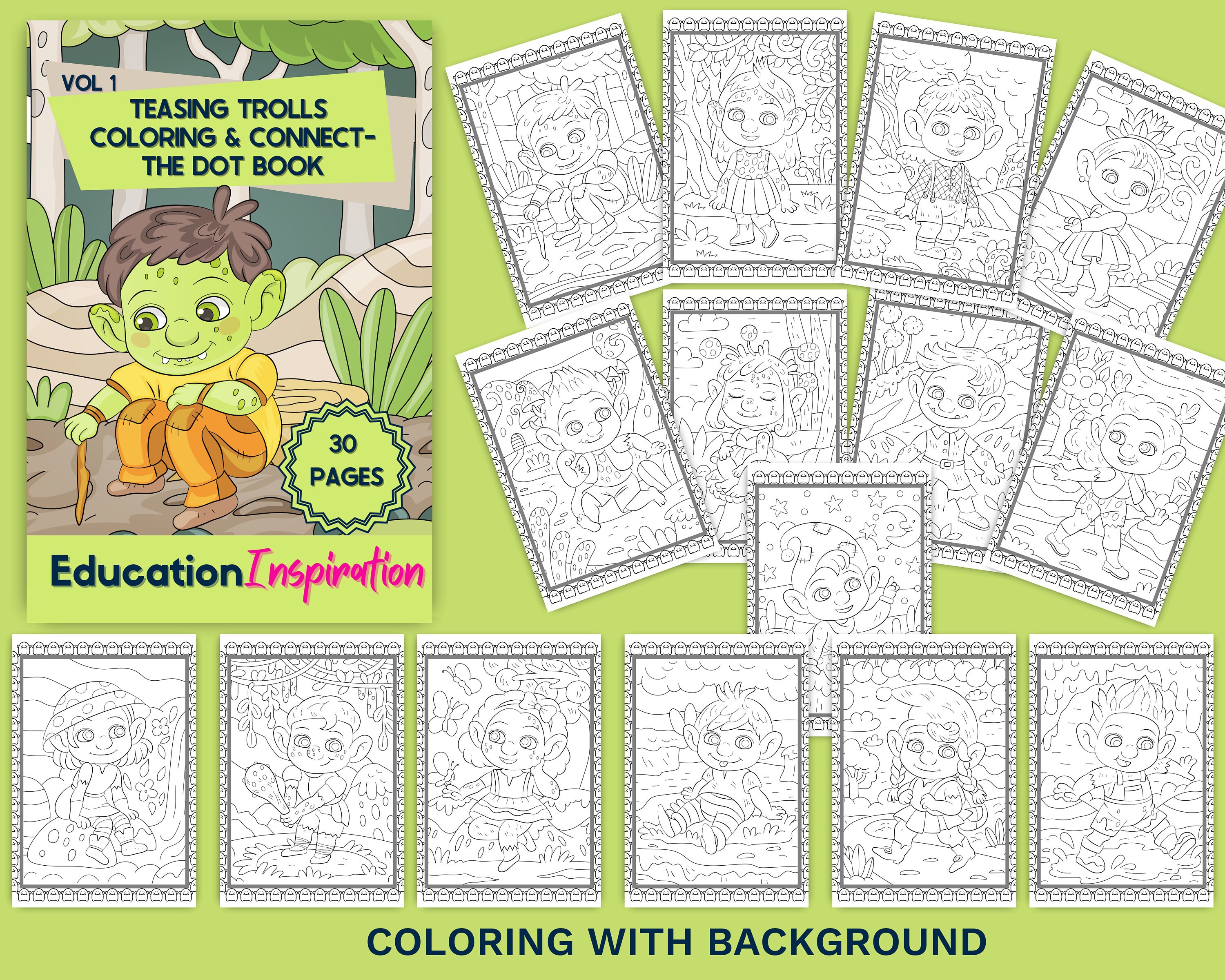 Troll Coloring, Fantasy Coloring, Fairy Tale Coloring, Troll, Ogre ...