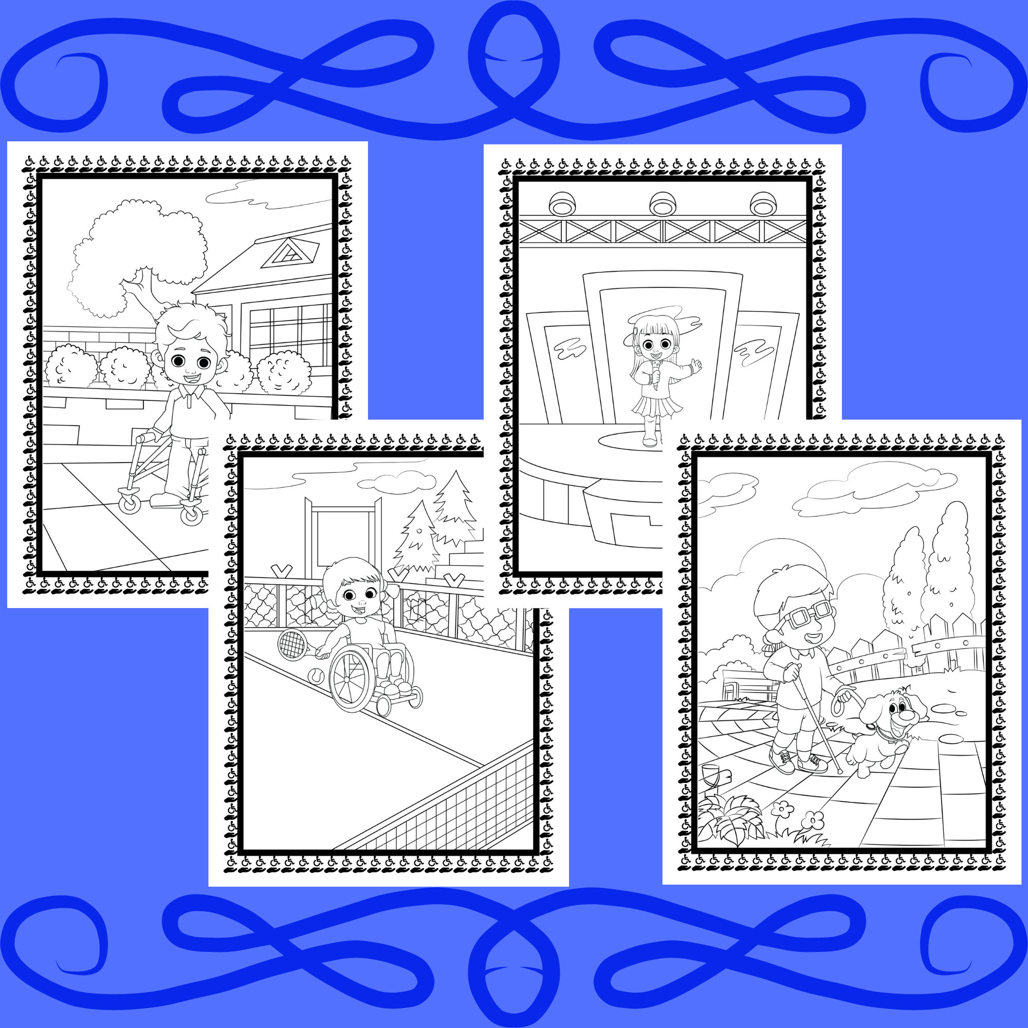 Special Needs Kids Coloring Book: Diversity & Inclusion (digital ...