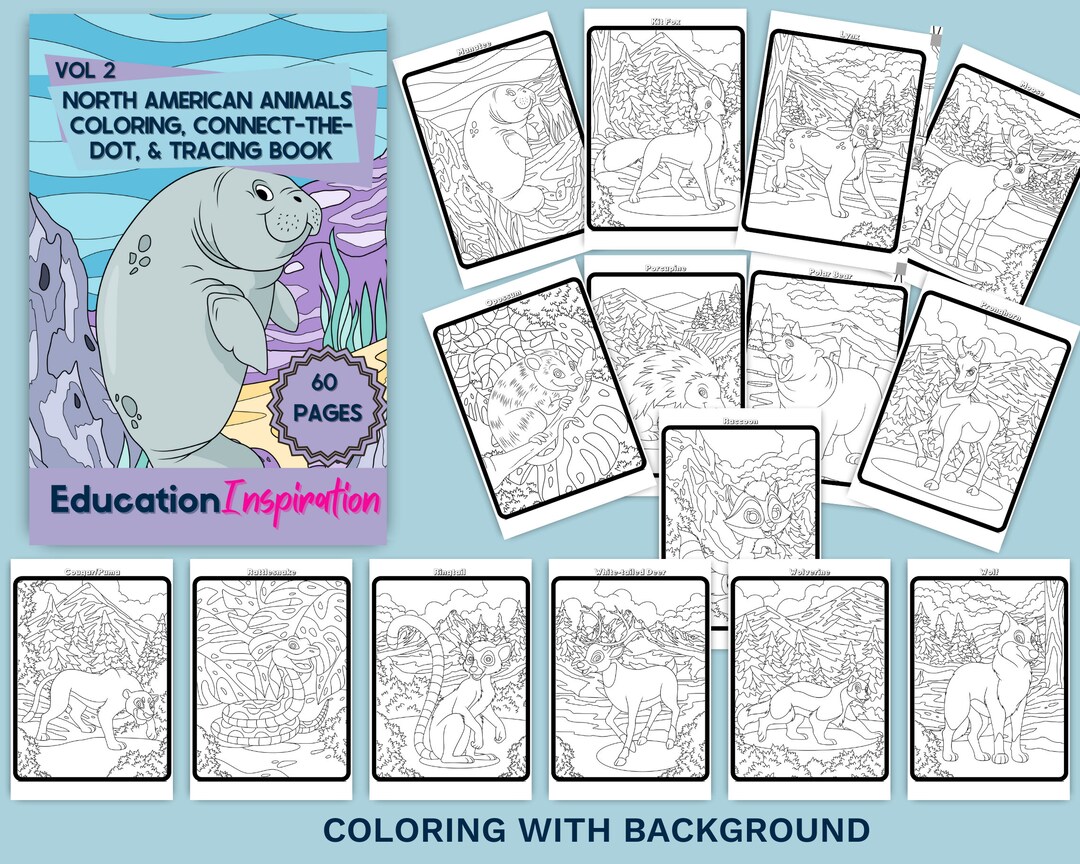 North American Animal Coloring, Animal Coloring, North American Animals ...