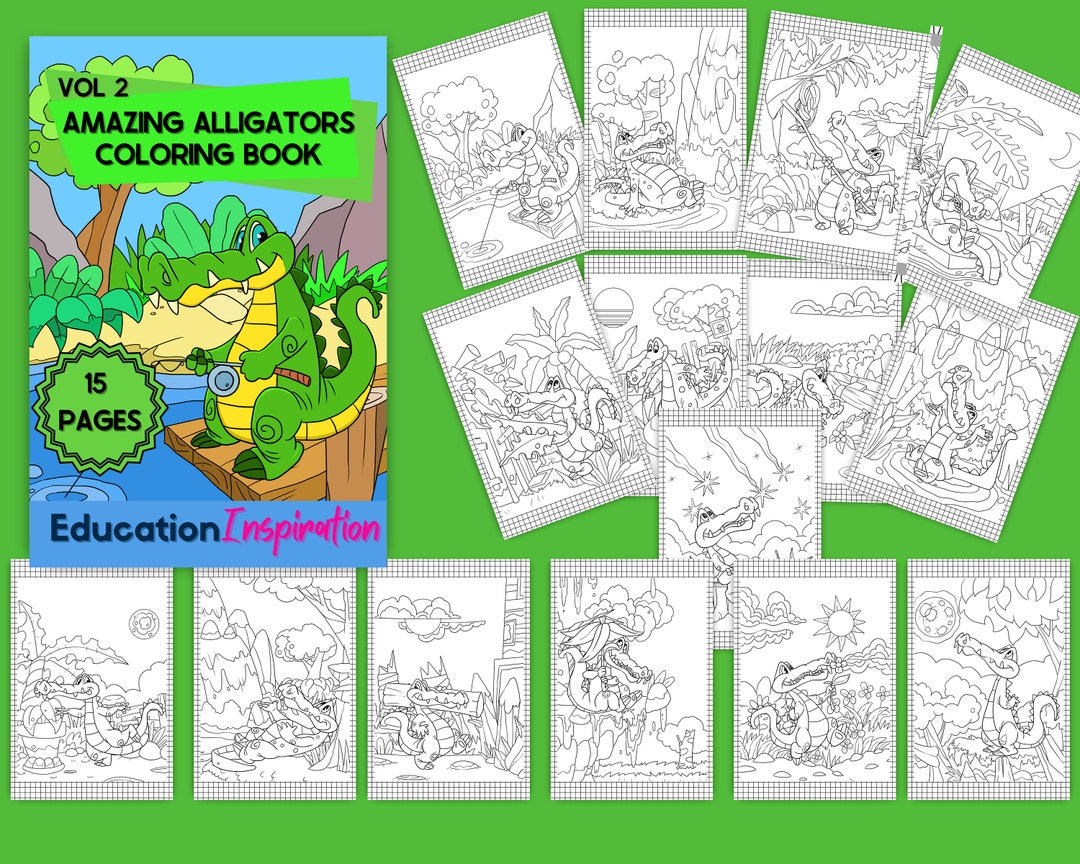 Amazing Alligators Coloring, Alligator Coloring, Animal Coloring, Kids ...