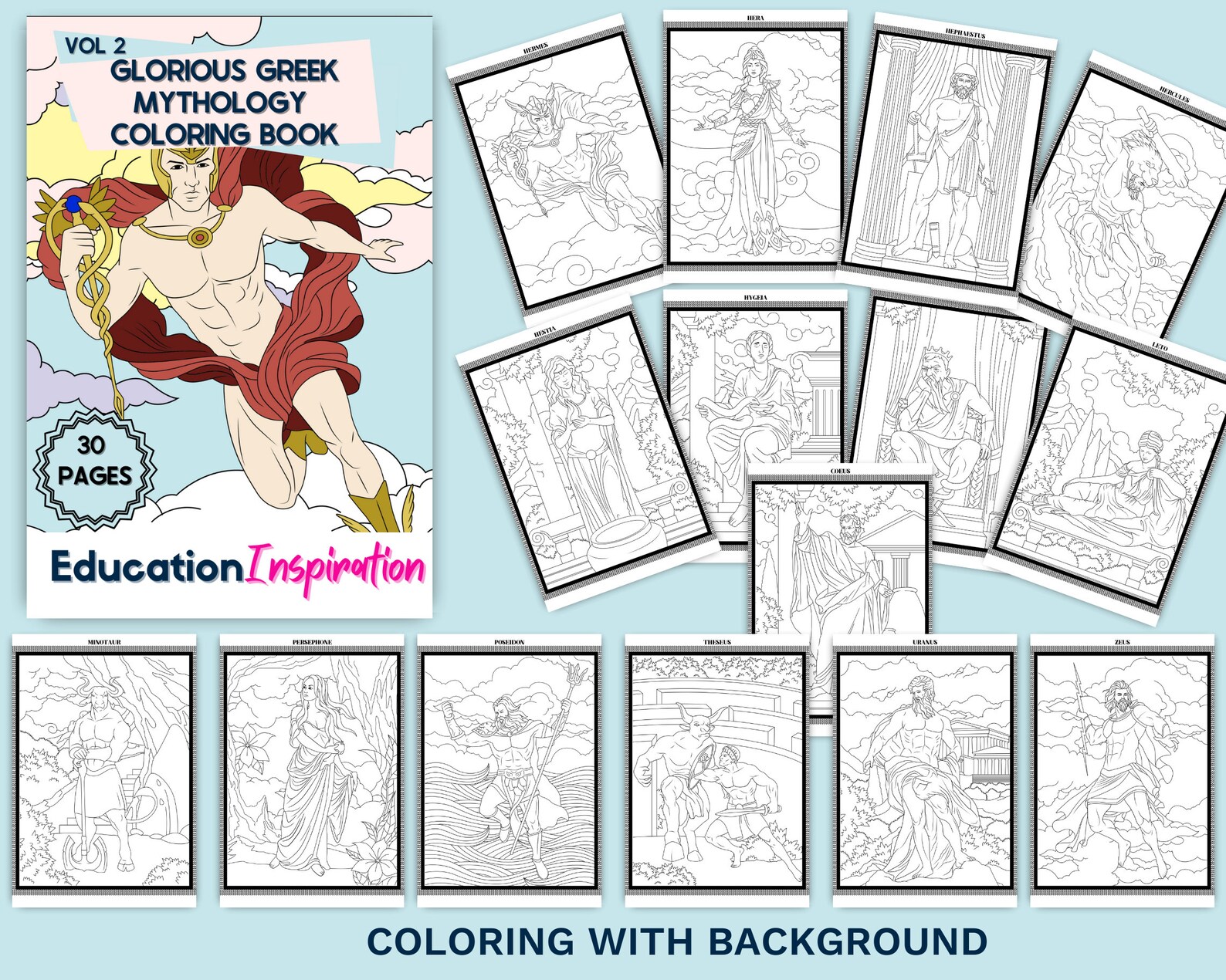 Glorious Greek Mythology Coloring, Mythology Coloring, God Coloring ...