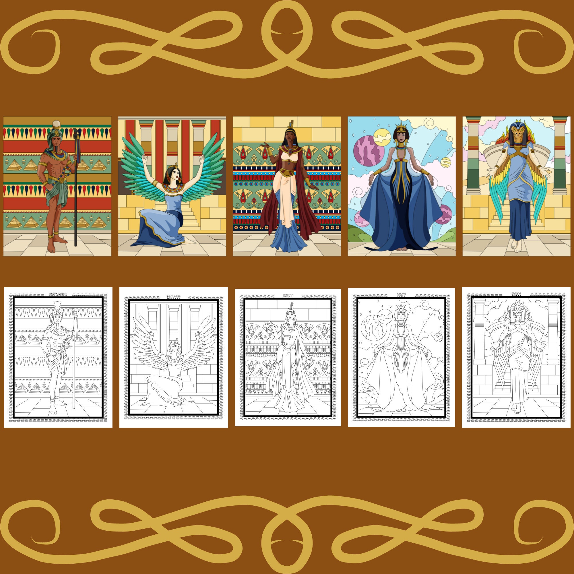 Egyptian Gods Coloring, Egyptian Coloring, Egyptian God Coloring ...