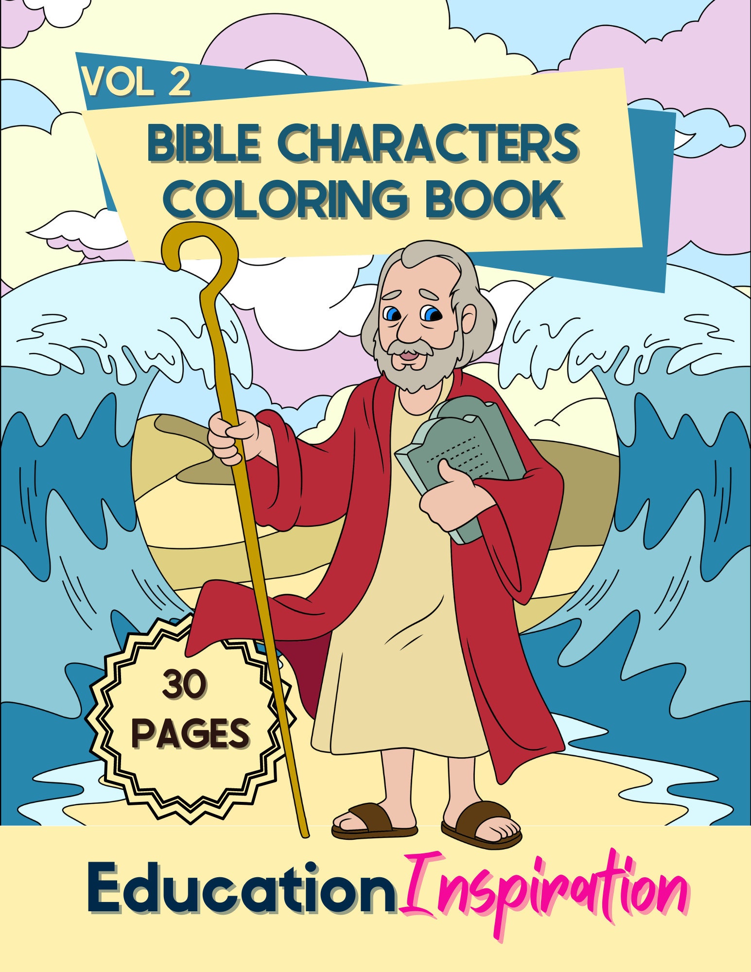 Bible Characters Coloring, Kids Bible Coloring, Bible Coloring ...