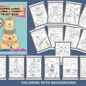 Laughing Llamas Coloring, Llama Coloring, Animal Coloring, Connect the ...