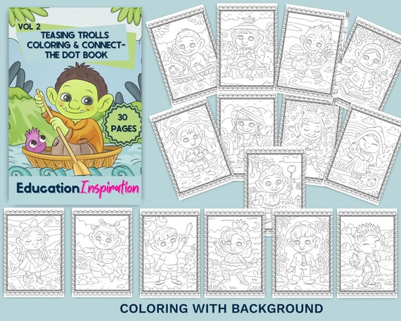 Troll Coloring Fantasy Coloring Fairy Tale Coloring Troll - Etsy