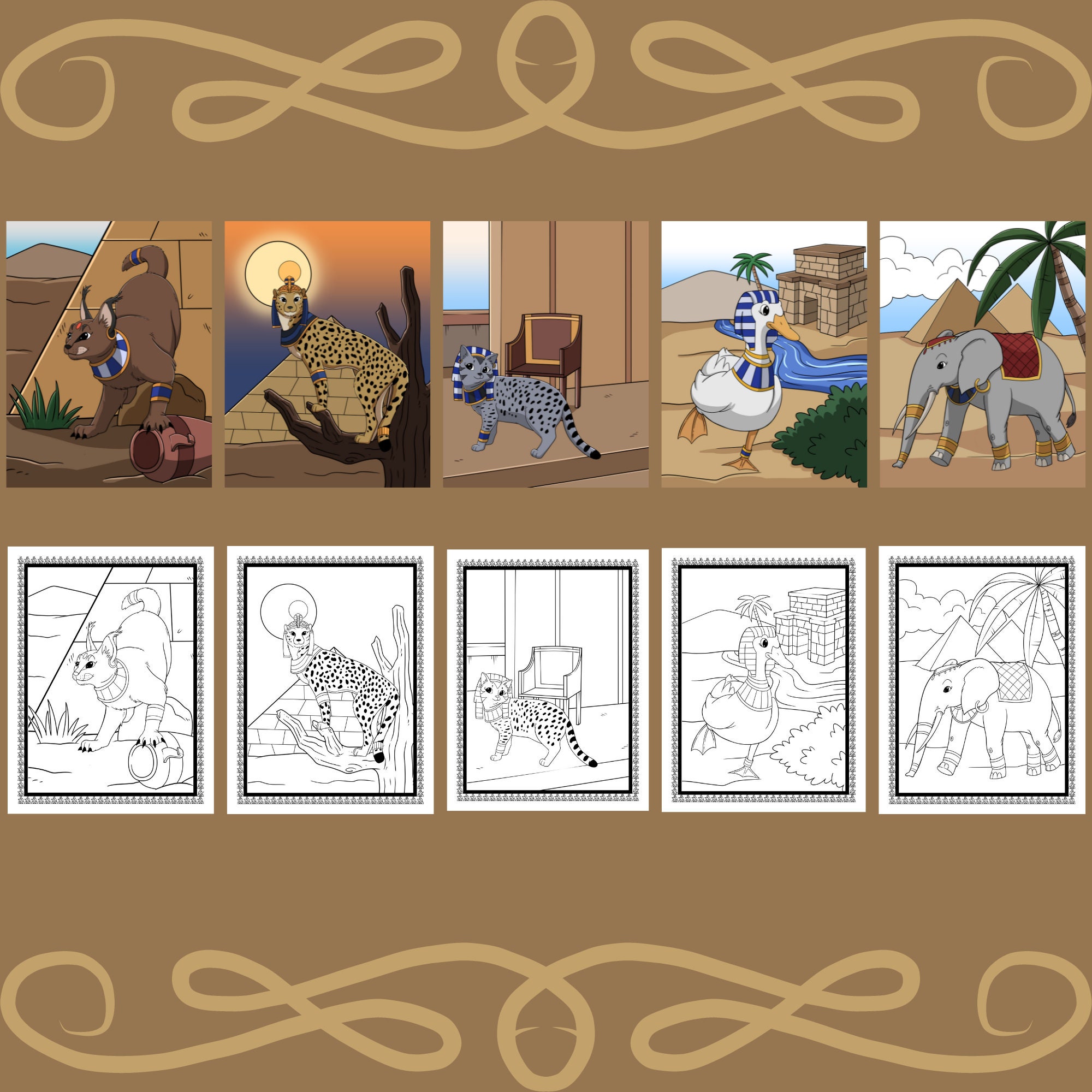 African Animal Coloring, Pet Coloring, Ancient Egyptian Coloring ...