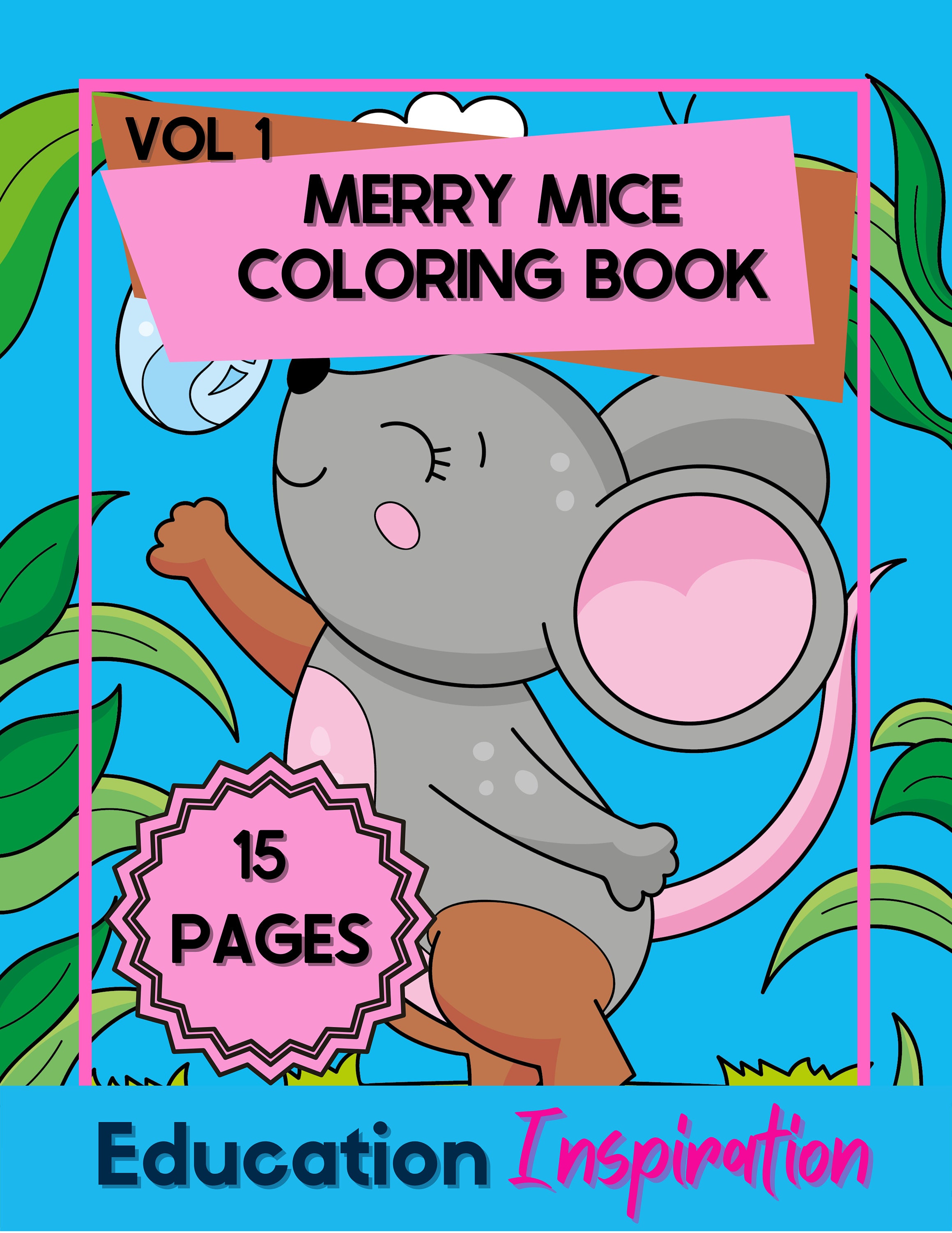 Merry Mouse Coloring, Mice Coloring, Animal Coloring, Kids Coloring ...