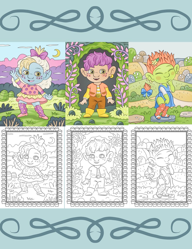 Troll Coloring, Fantasy Coloring, Fairy Tale Coloring, Troll, Ogre ...