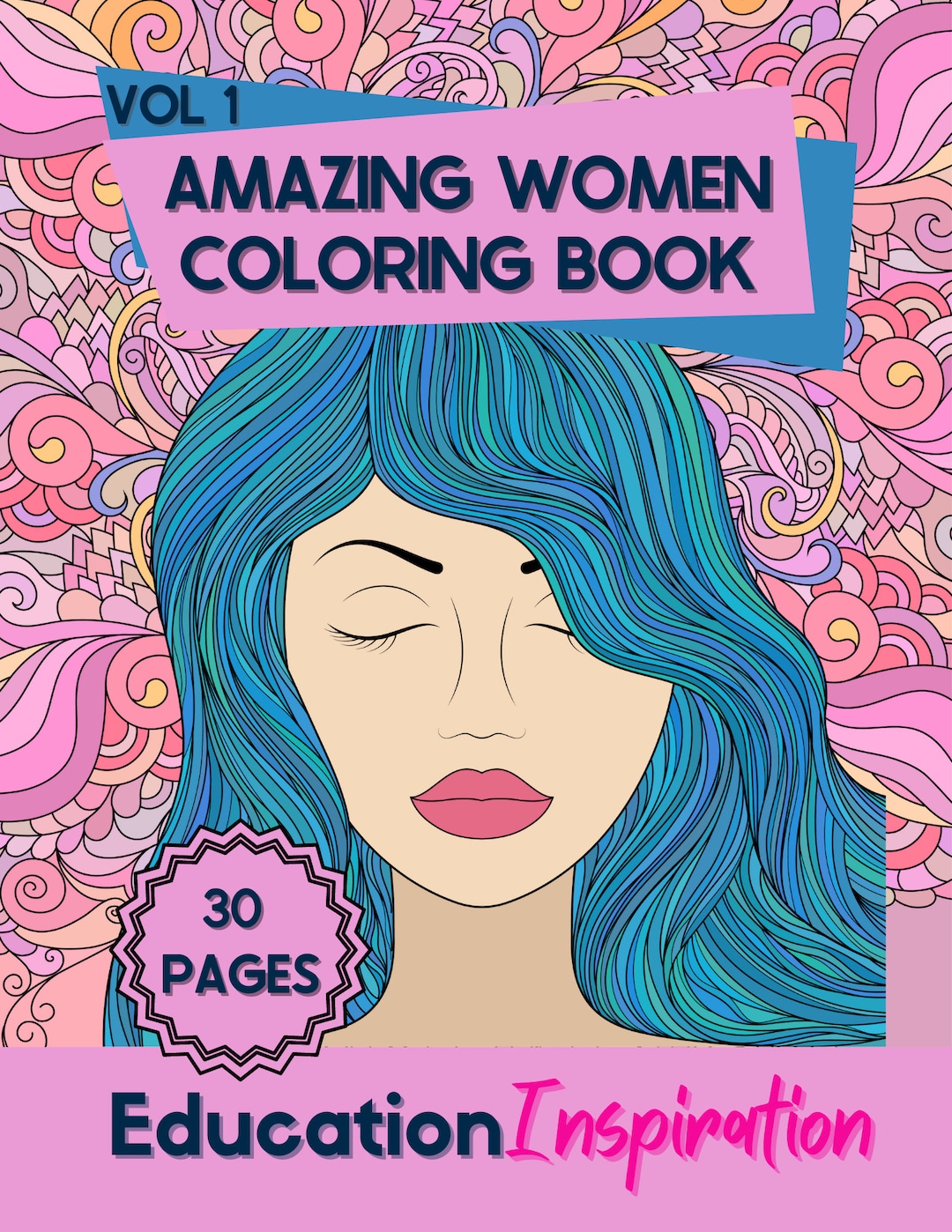 Amazing Women Coloring Book, Stress Relief, Vol 1 (digital Download) - Etsy