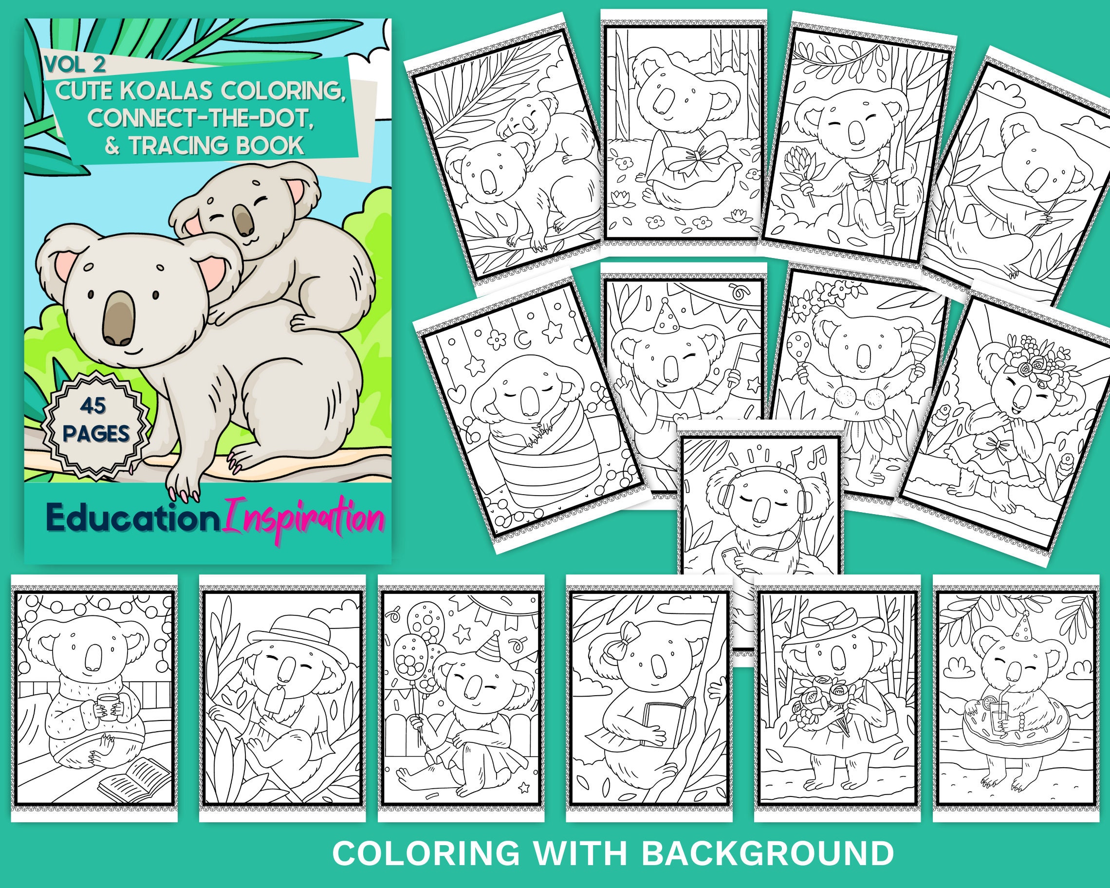 Cute Koala Coloring, Animal Coloring, Australia Coloring, Australian ...
