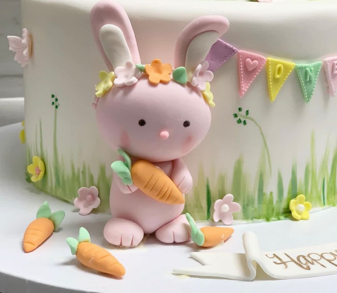 Bunny Cake Topper - Etsy