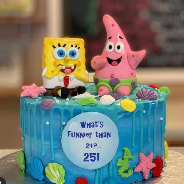 Spongebob Cake Topper - Etsy