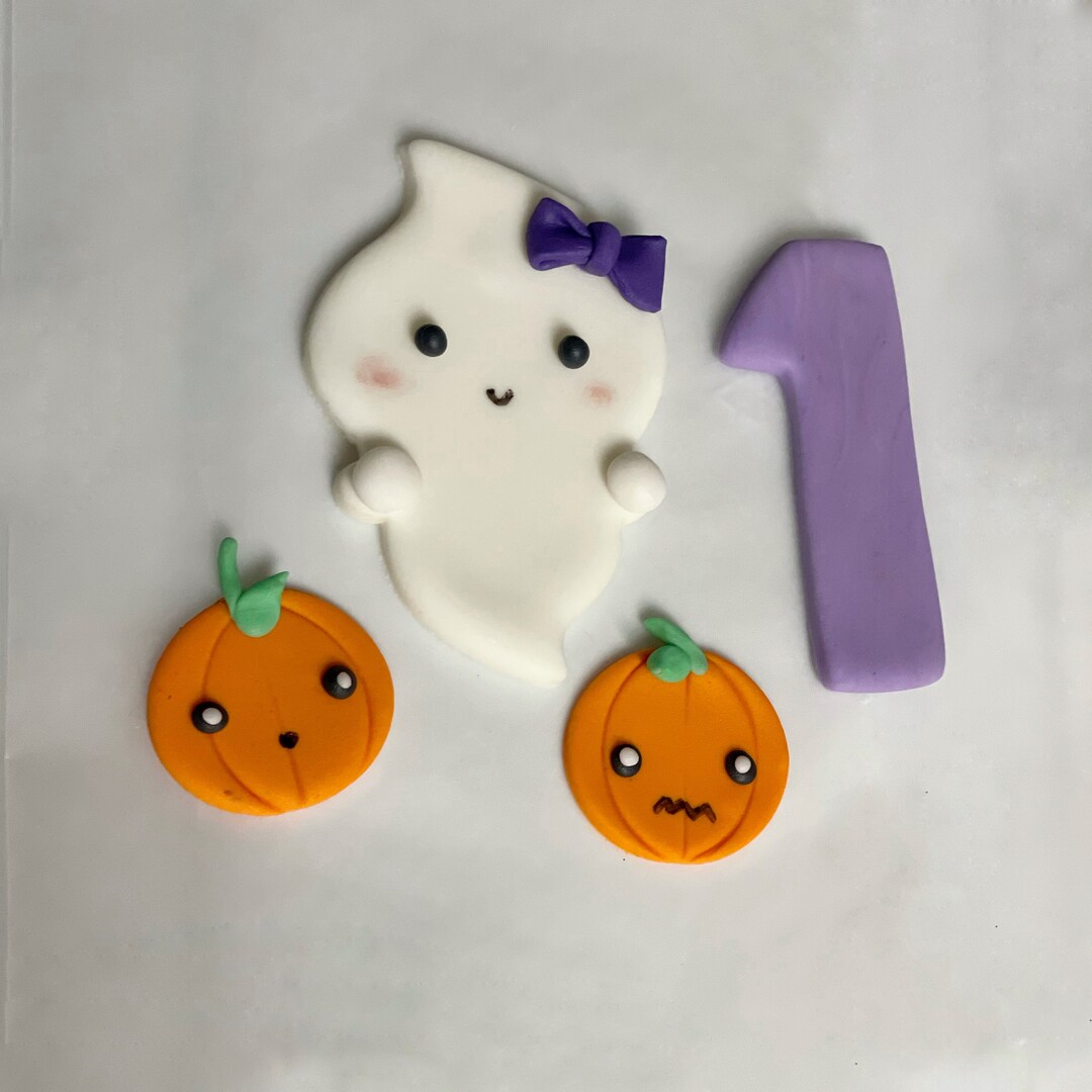 2D Cute Ghost Birthday Cake Topper Halloween - Etsy
