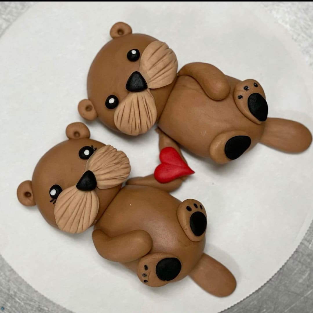 Otters Cake Topper - Etsy