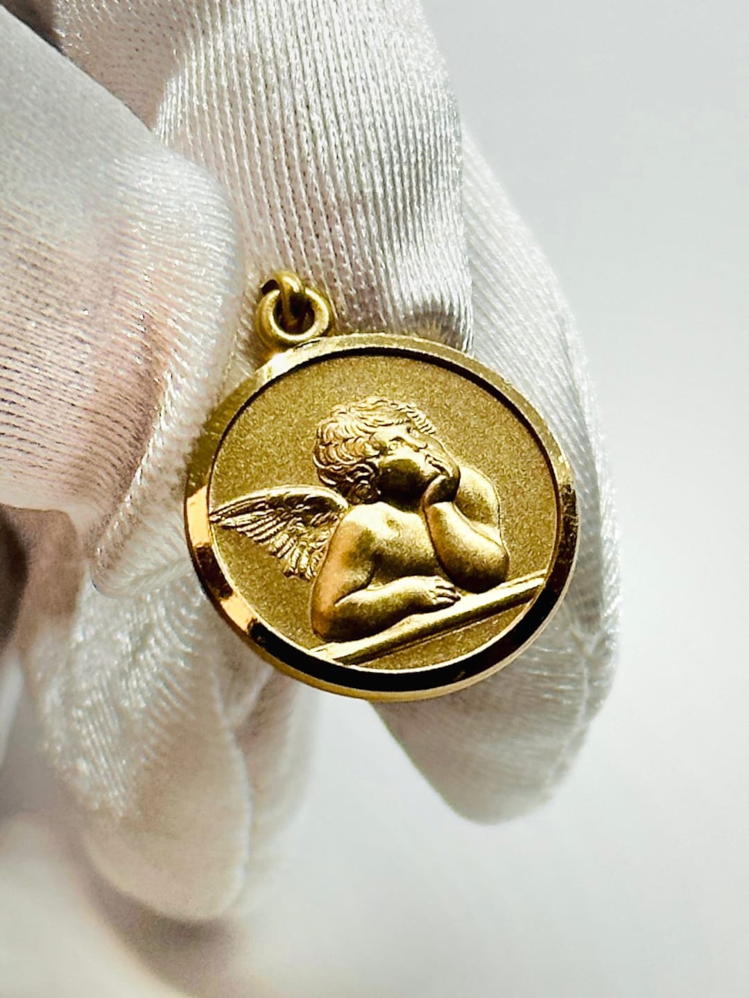 Angel Solid 10kt Gold Pendants : Choose Your Celestial Size and ...
