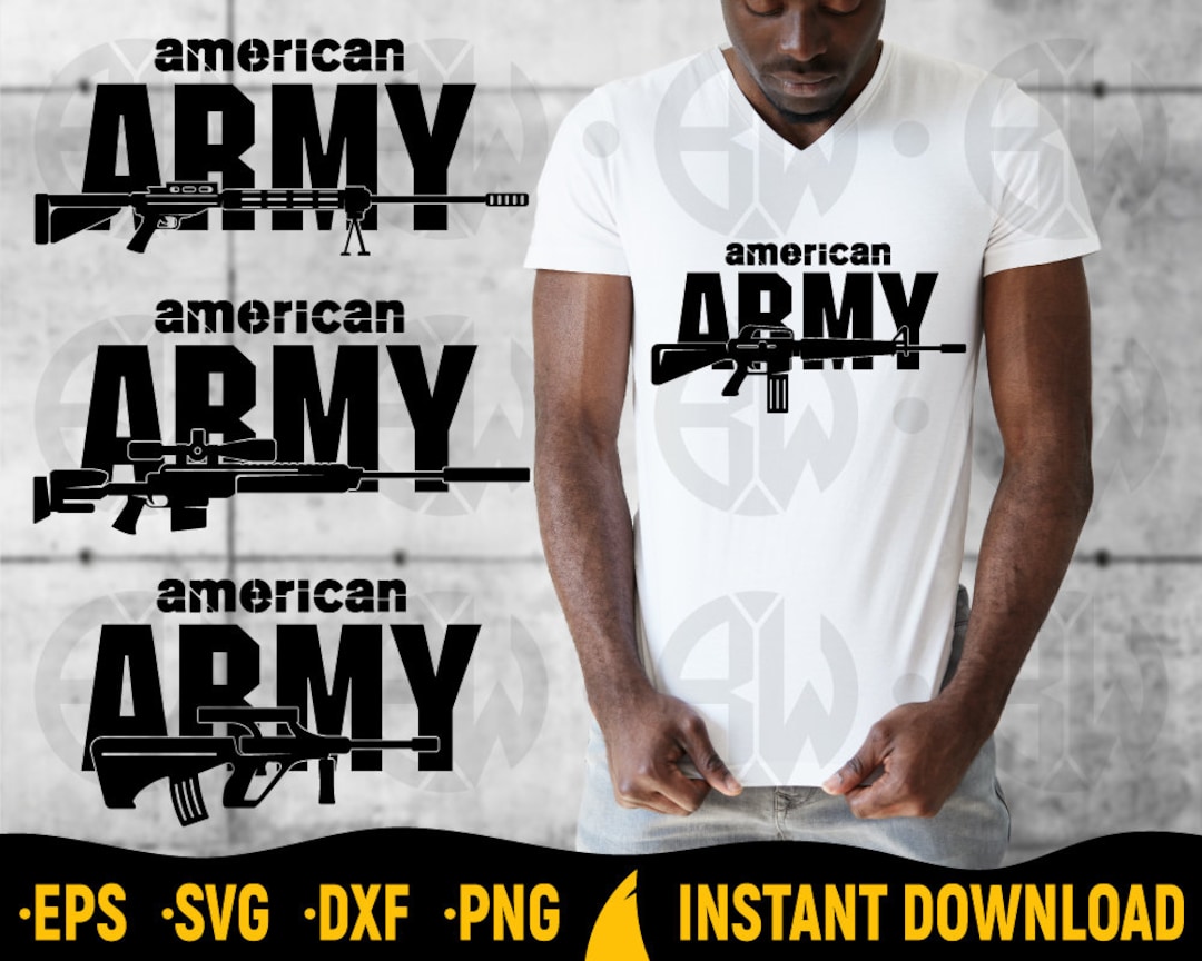 American Army Svg, Weapon Svg, Patriotic, Veteran Proud American ...