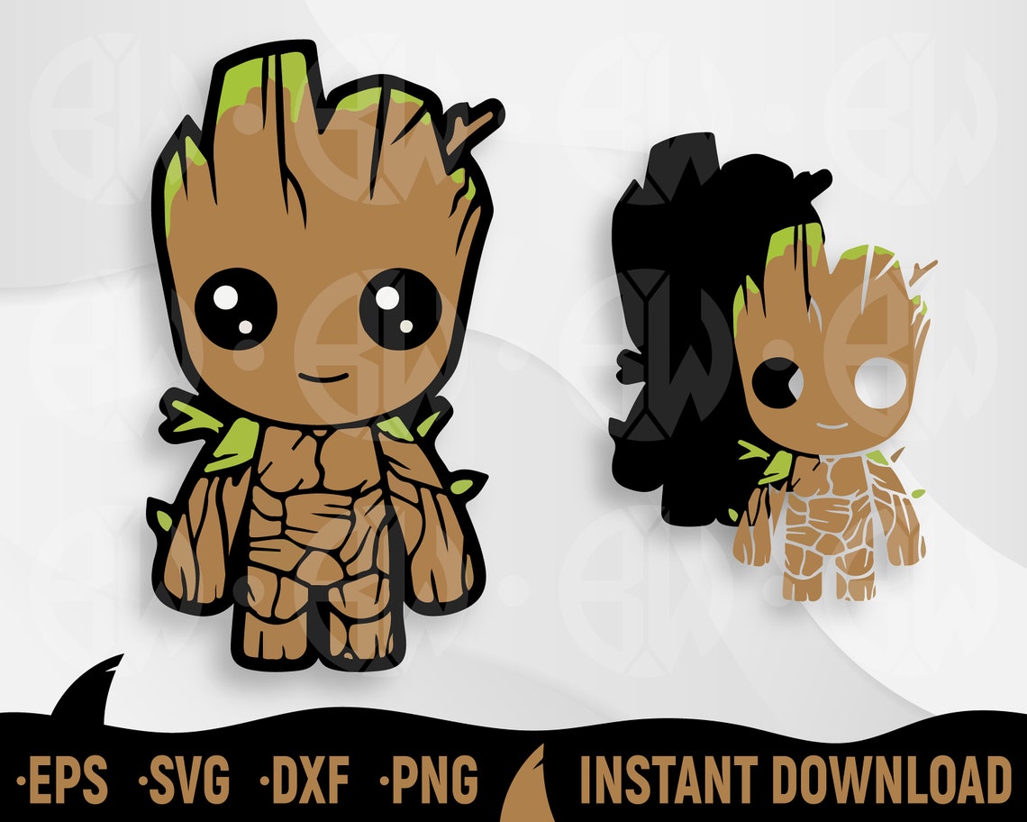 Baby Groot Svg Baby Groot Cut File for Cricut Silhouette | Etsy