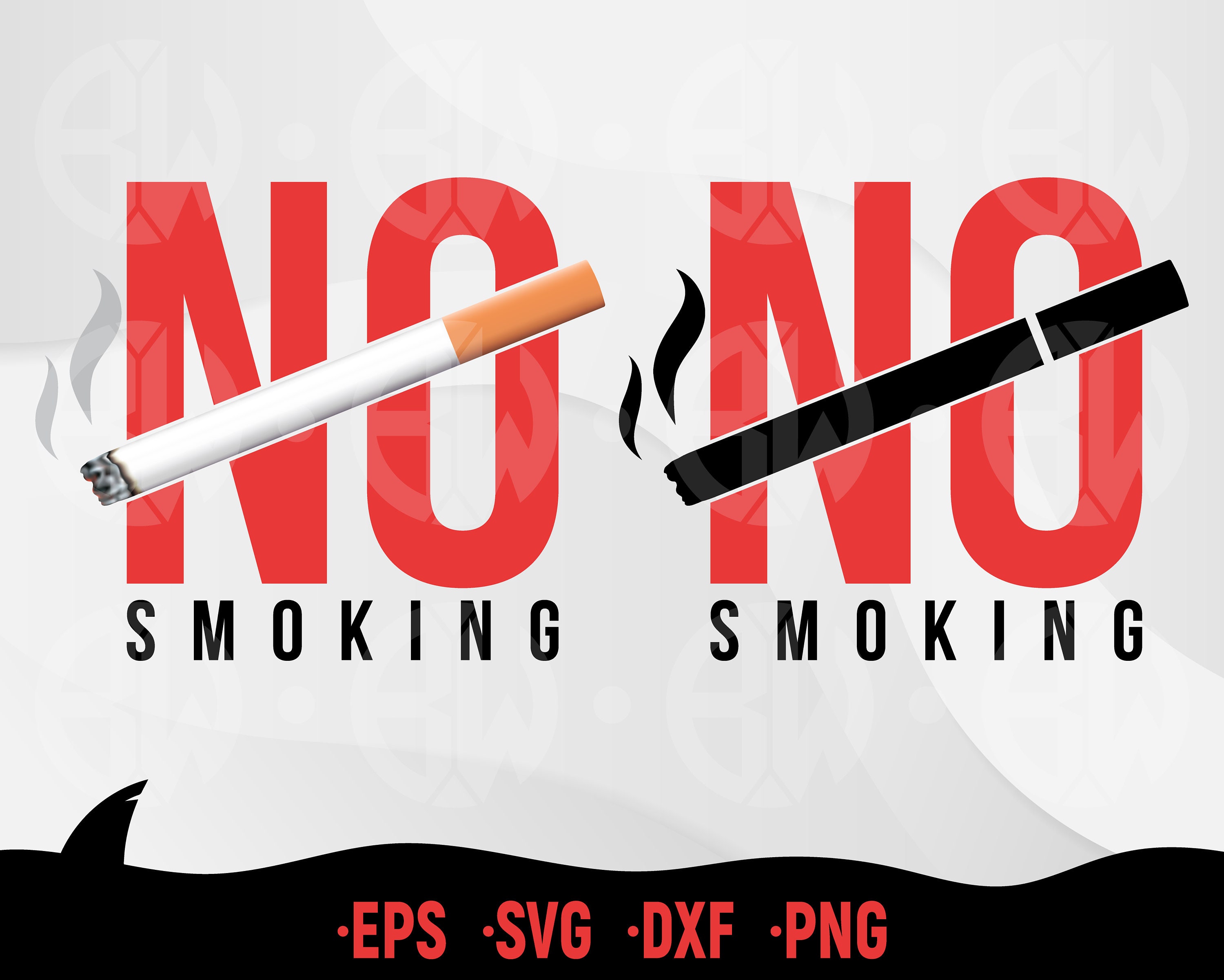 No Smoking Sign Svg Cut File for Cricut Silhouette Non | Etsy