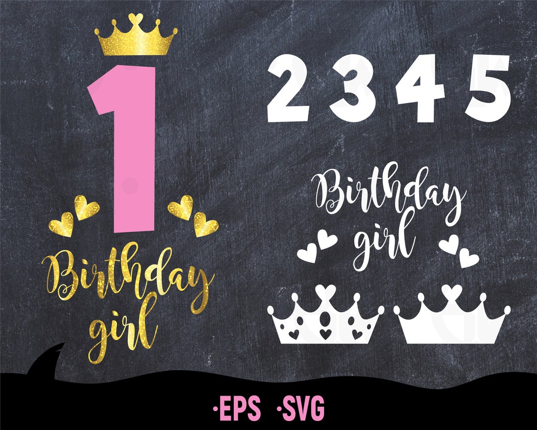 1 to 5 Numbers Anniversary Svg, Royal Crown Png, Gold Svg, Birthday ...