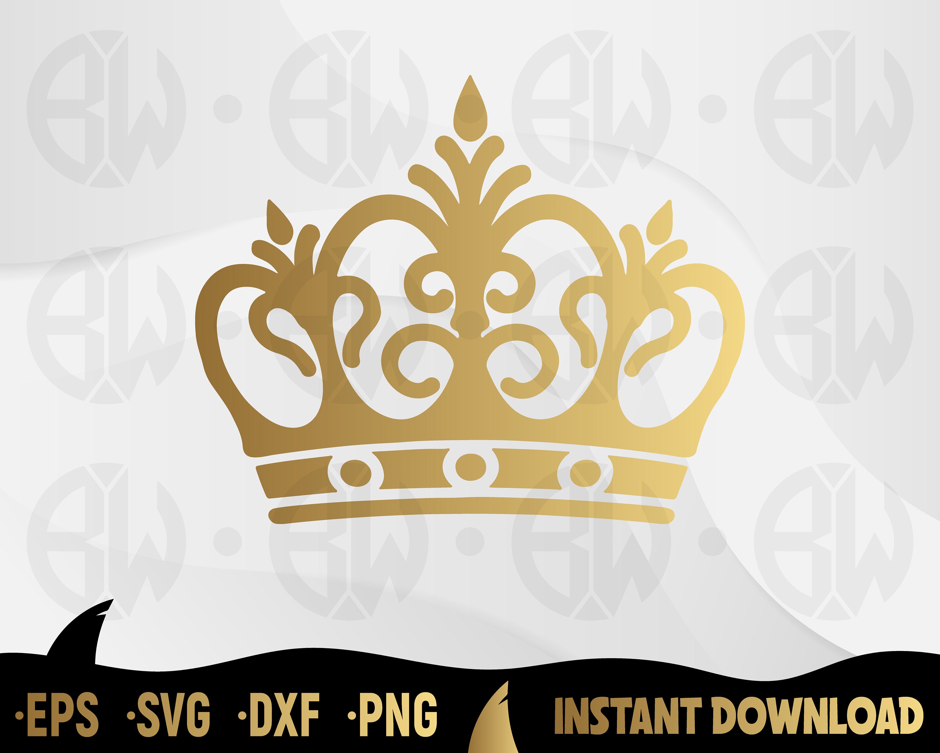 Crown Svg Cutting File, Crown Clipart, Crown Silhouette, Crown Svg ...