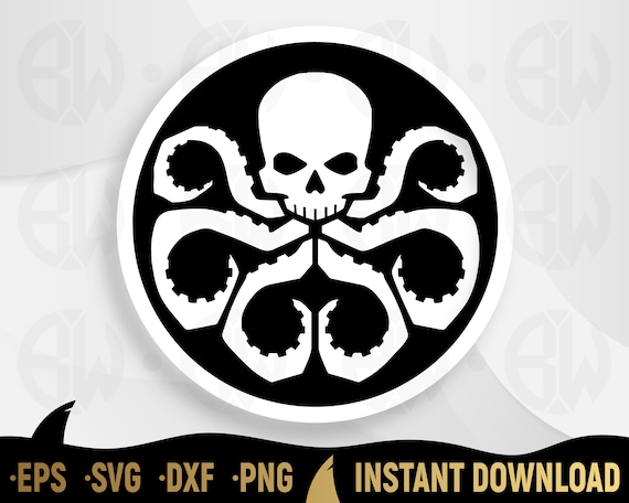 Hydra Logo Svg Marvel Civil War Avengers Infinity Vinyl | Etsy