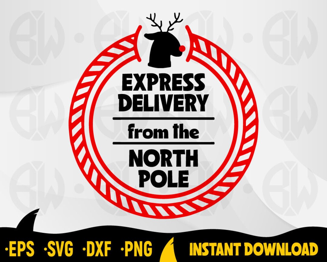 Rudolf Express Delivery, Christmas Svg, Santa Present, Christmas ...