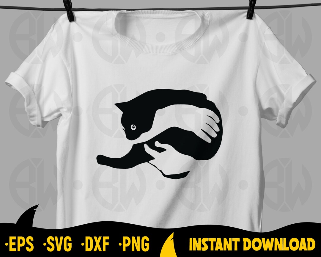 Cat Svg, Holding Black Cat Cut File for Cricut, Cat Silhouette, Cat ...