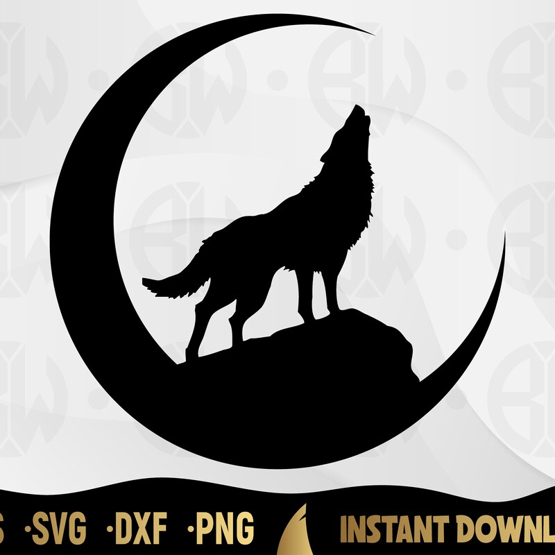 Wolf Howling at Moon - Etsy