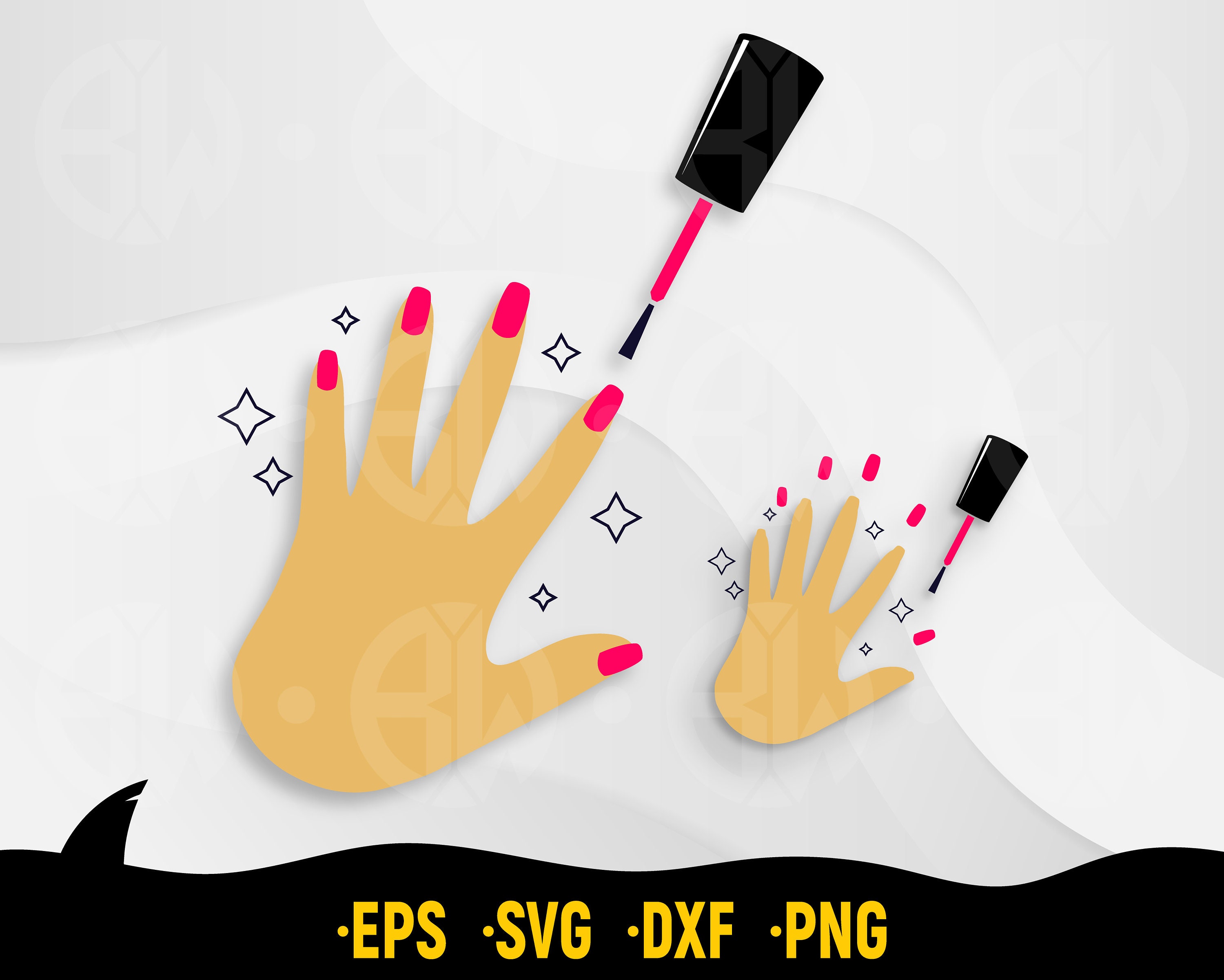 Manicure Nail Varnish, Nail Manicure Svg, Nail Manicure Clipart, Beauty ...