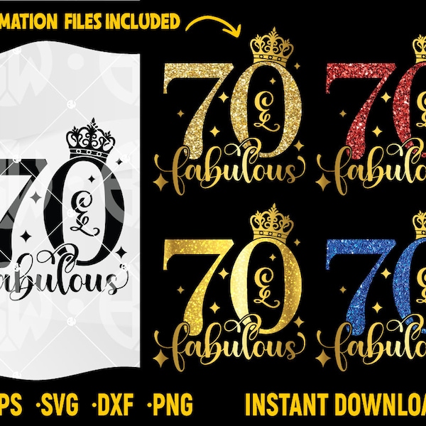 70 and Fabulous Svg - Etsy