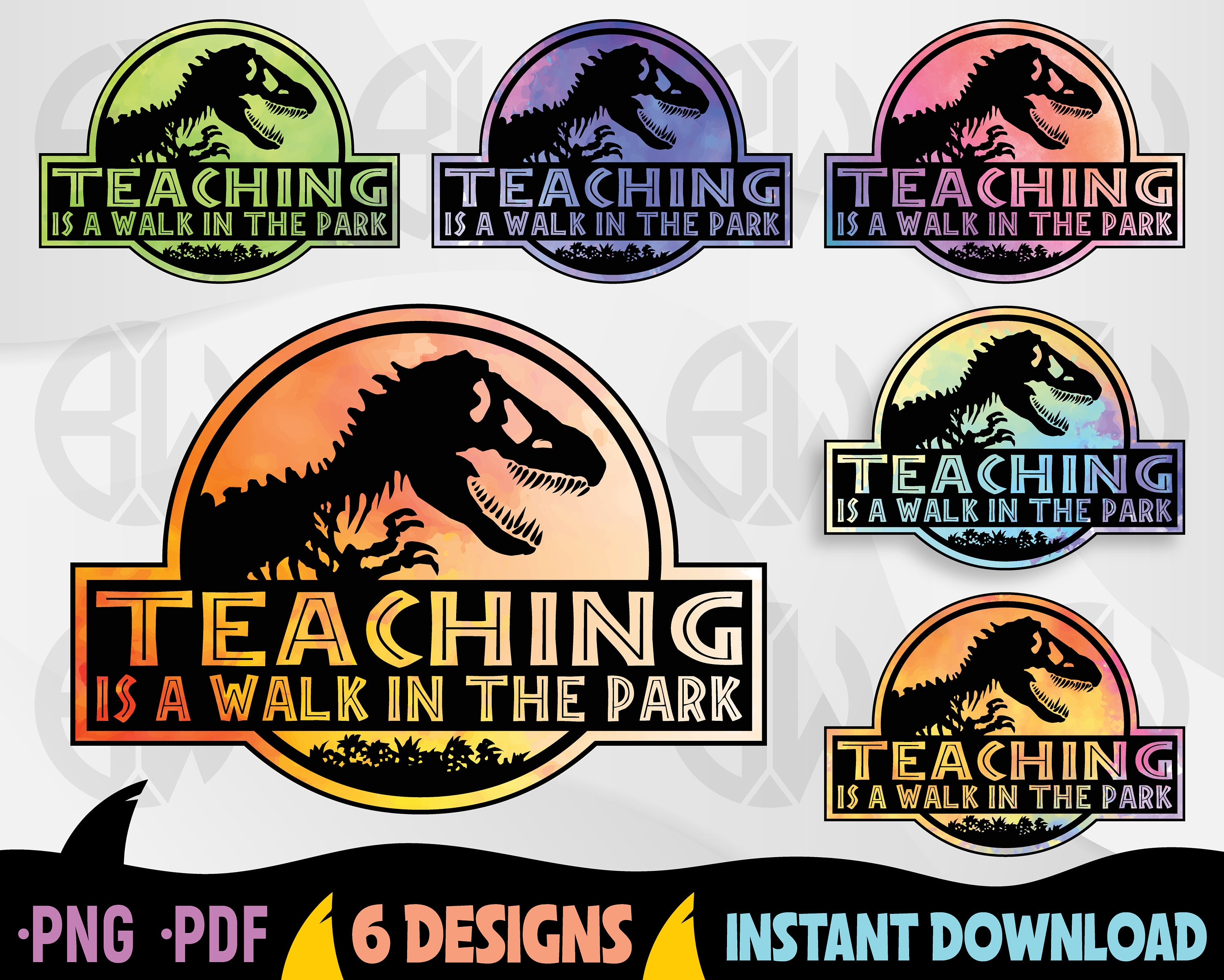 Jurassic Park Teaching Is A Walk In The Park Jurassic Park - Etsy Polska