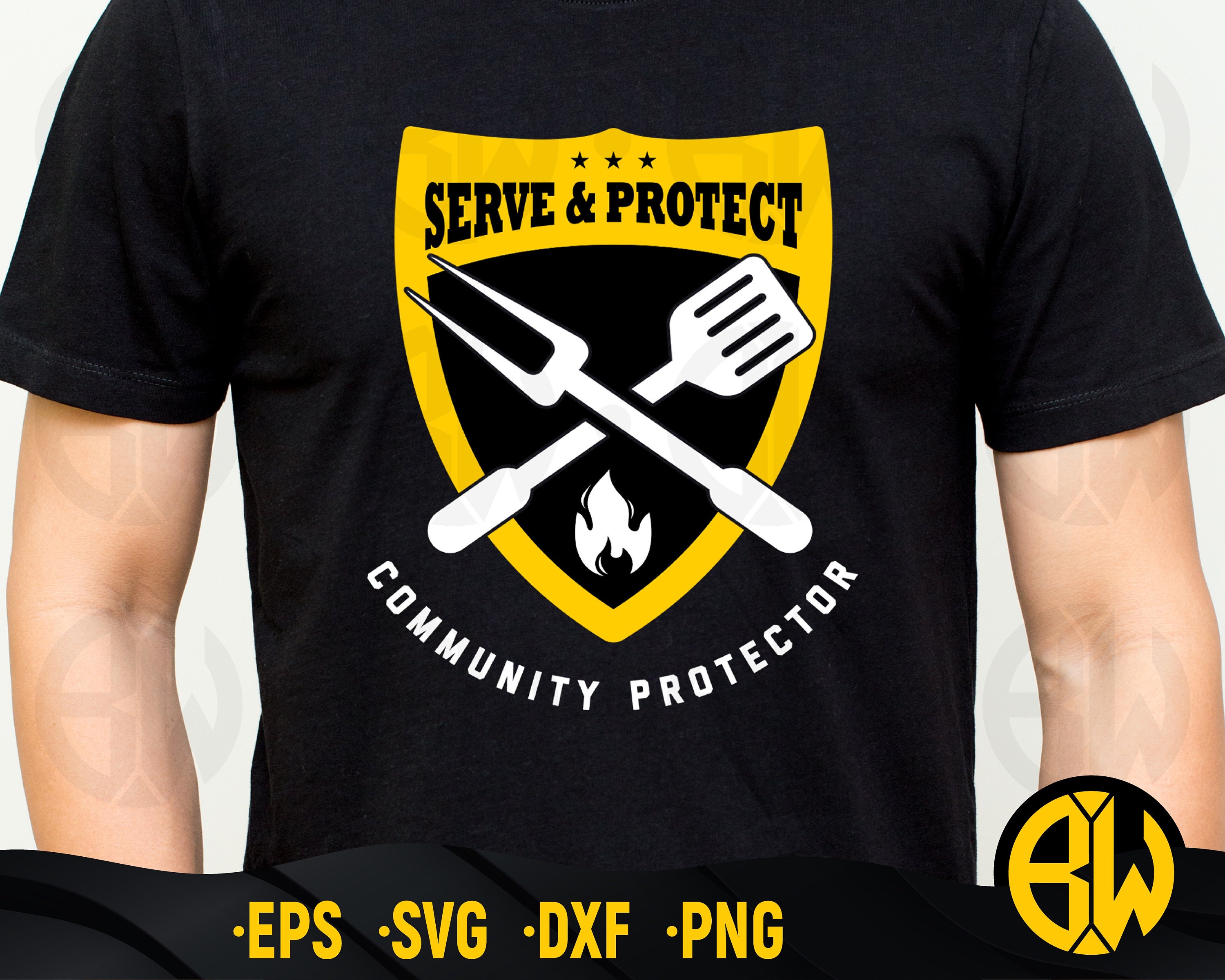 Funny Serve and Protect Svg, Community Protector Svg, Funny Barbeque ...