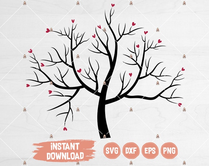 Tree With Heart Svg,valentine Tree Svg,love Tree Svg,valentines Day Svg ...
