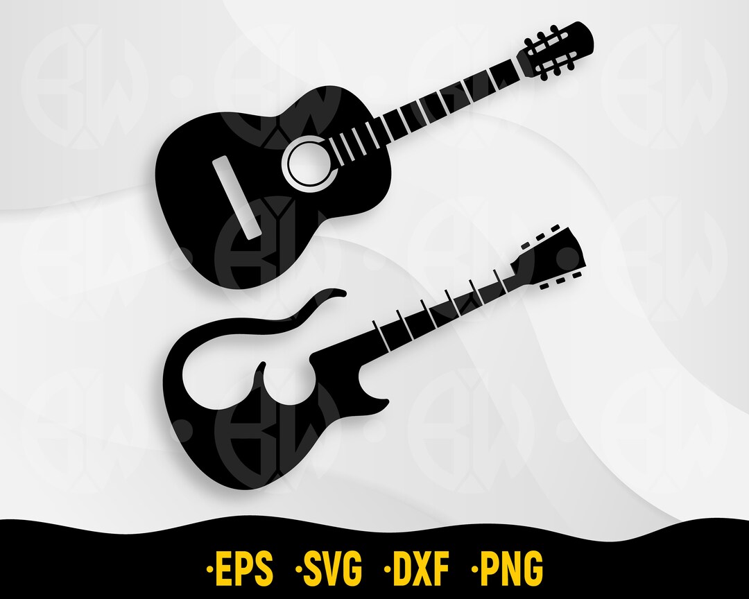 Acoustic Guitar SVG Cut File for Cricut, Silhouette, Cameo, Vinyl ...