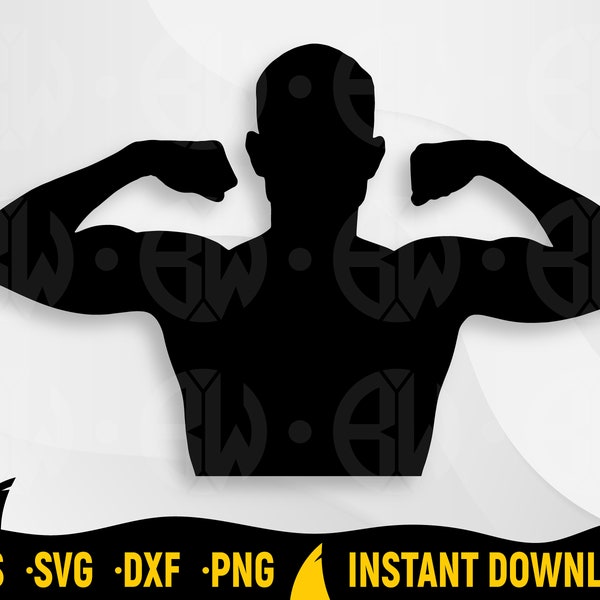 Muscle Man Svg - Etsy