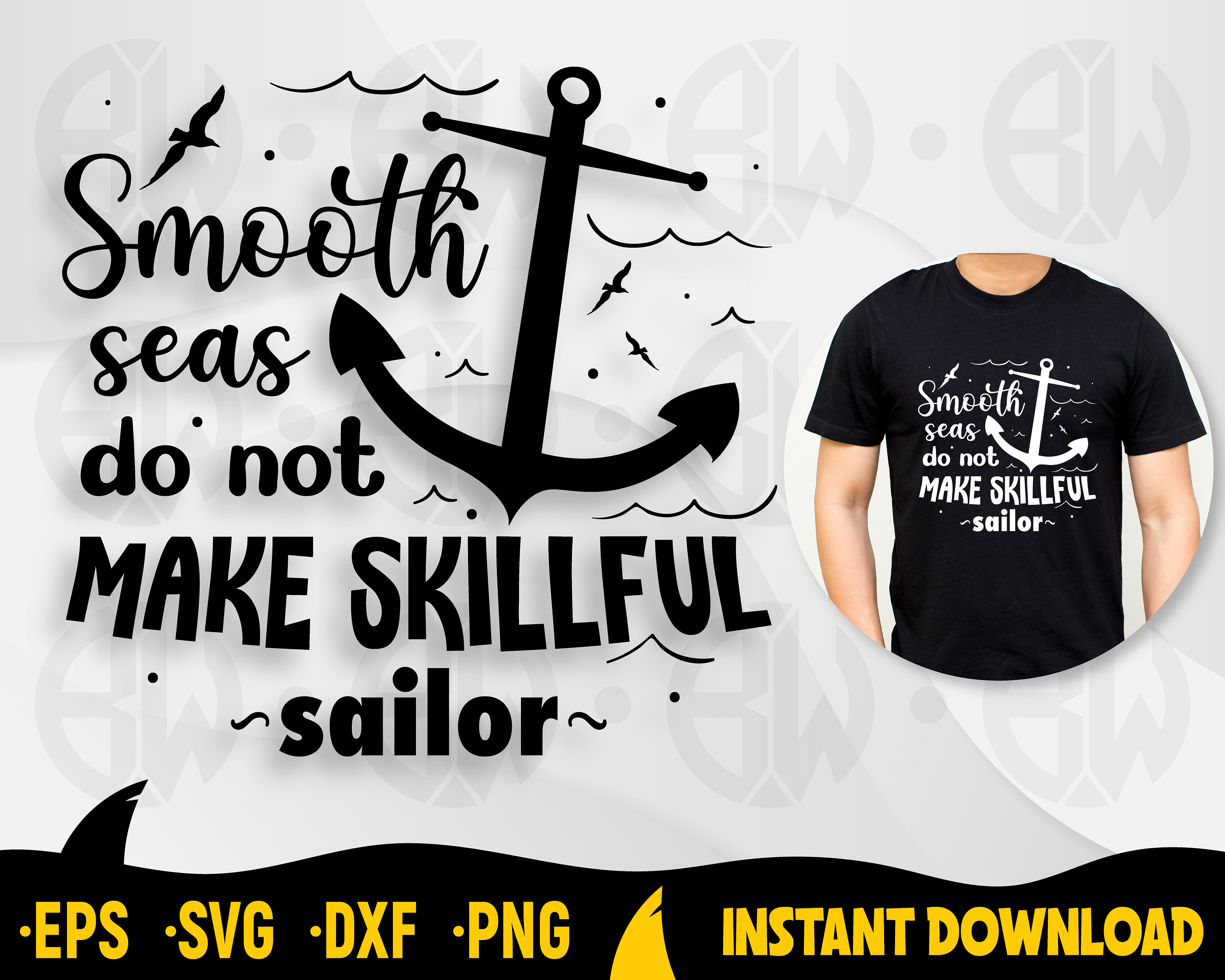 Smooth Seas Do Not Make Skillful Sailor Svg Cut File for | Etsy