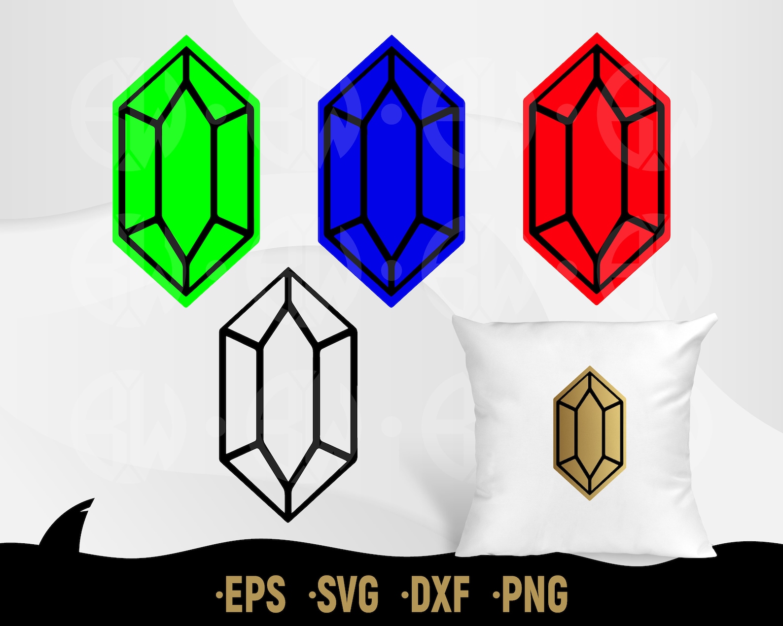 Diamond Shape Svg Cut File for Cricut, Jewel Svg, Rupee Gemstone, Zelda ...